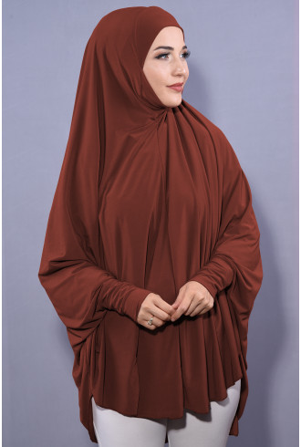 Şifon Peçeli Hazır Sufle Üç Katlı Beyaz - 248-14 - modasenem.com